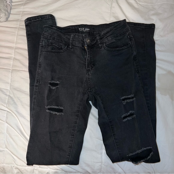 Wax Jean | Jeans | Wax Jean Black Highrise Ripped Jeans | Poshmark